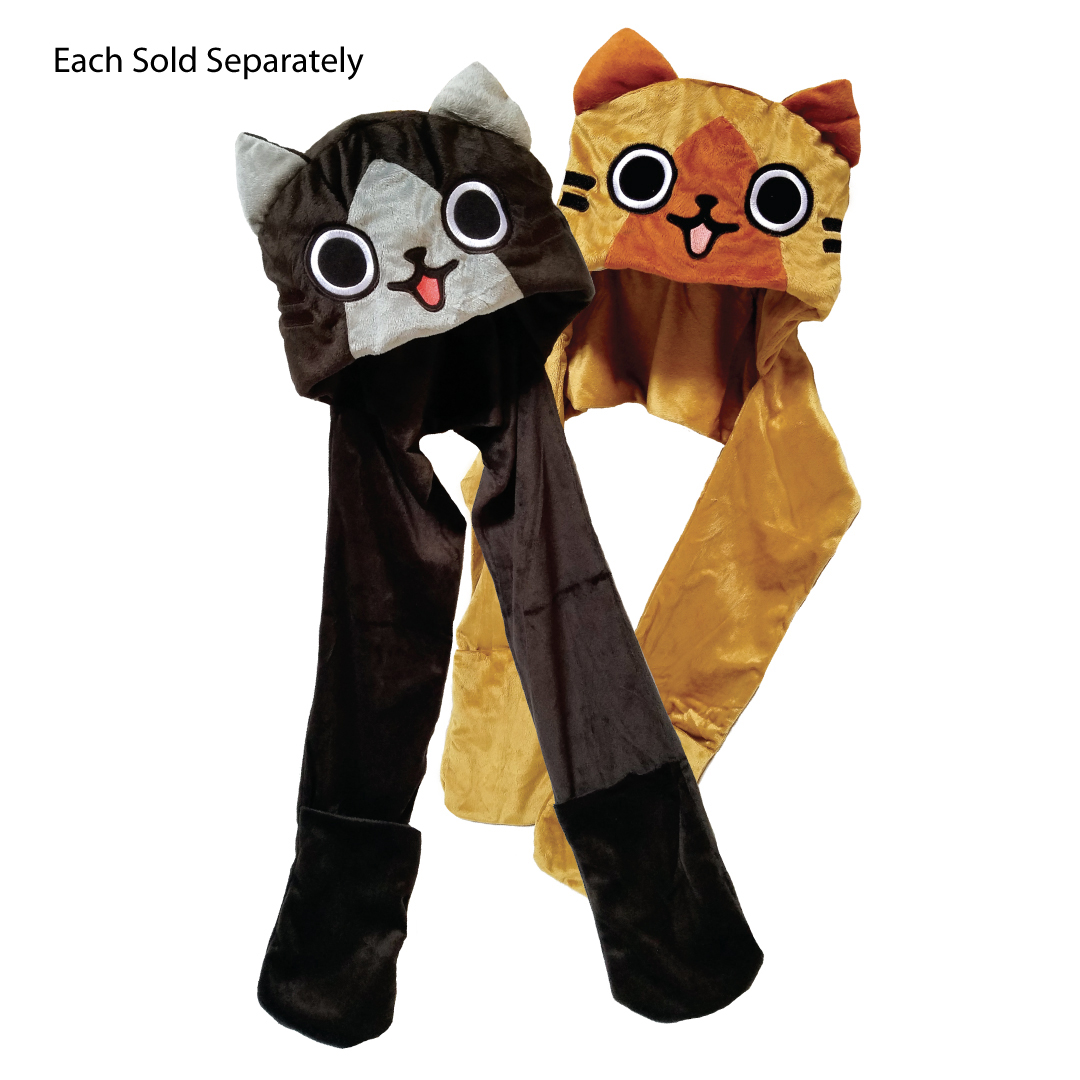 Monster Hunter 4 Ultimate - Scarf Hat - Felyne Palico Charcoal Color