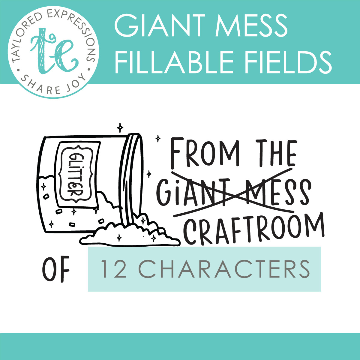 Giant Mess Custom Stamp