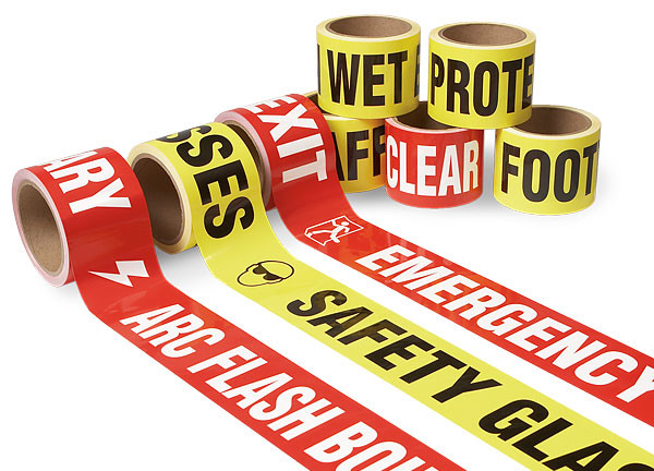 Printed Warning Floor Tape, Fork Lift Traffic, 3" x 54'