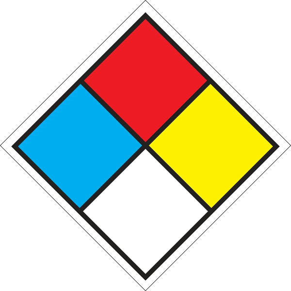 NFPA Blank Placards and Placard Kits, 4" Diamond