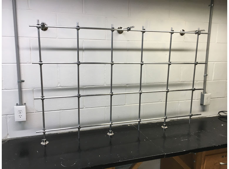 Lab Lattice Frame Foot, Nickel-Plated Zinc or Stainless Steel