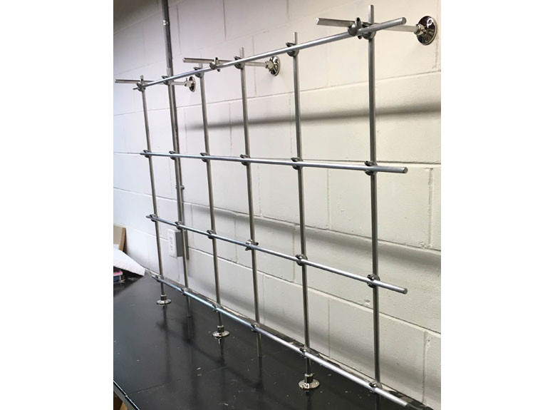 Lab Lattice Frame Foot, Nickel-Plated Zinc or Stainless Steel