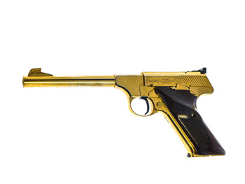 SG22 .22LR Semiautomatic Pistol, Blued Engraved, Walnut Grips. 6 5/8 ...