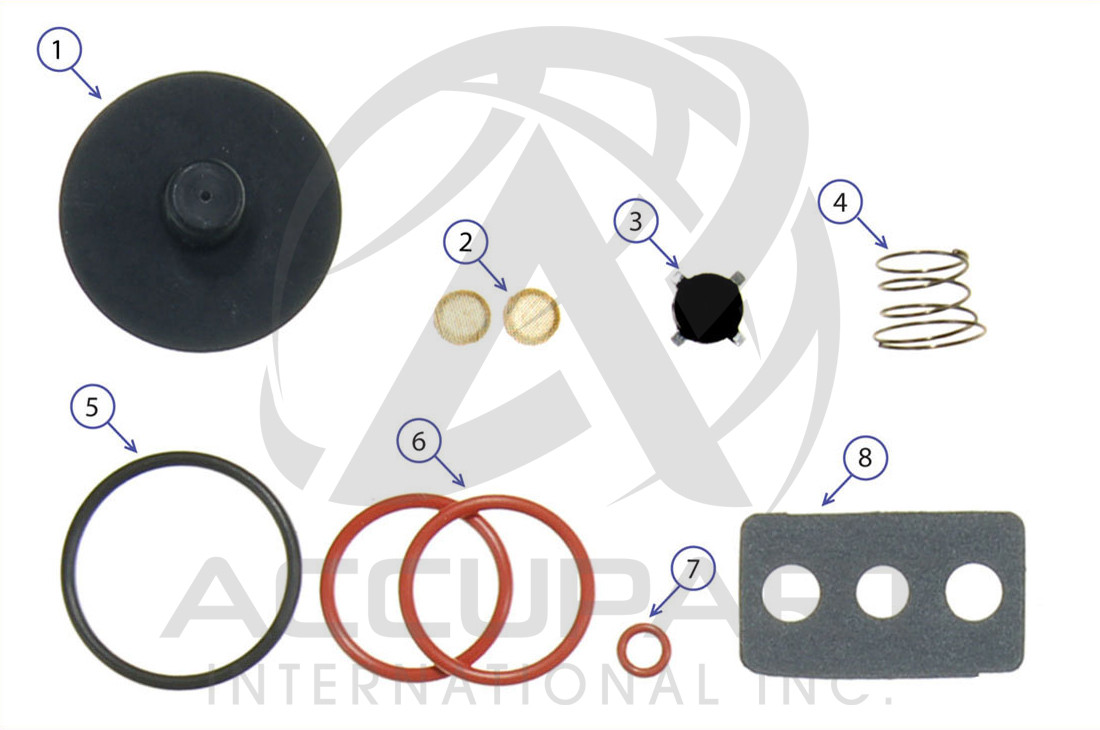 Bendix Air Valves - D-2 Governor Major Kit, High Temp + Spring
