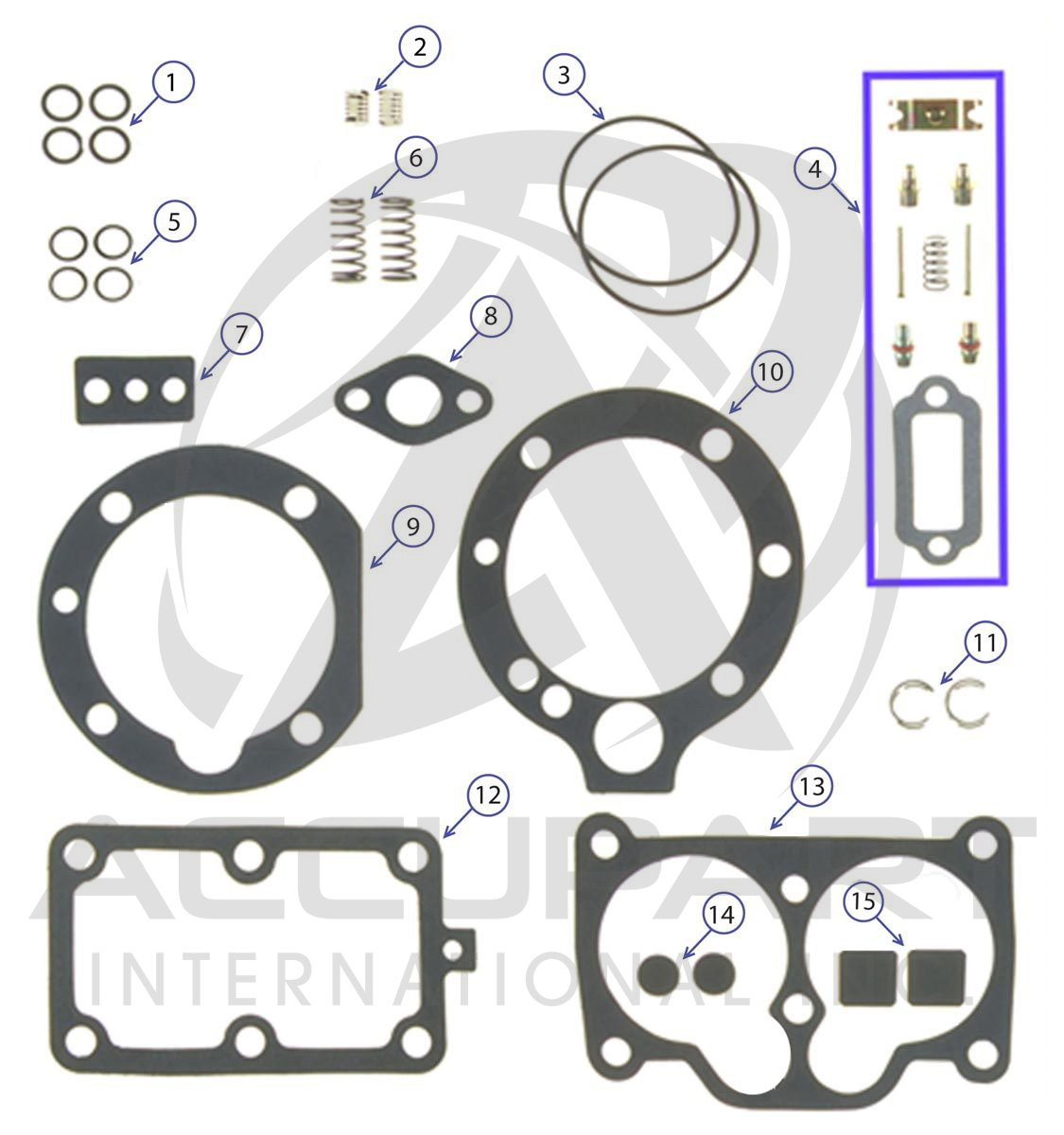Bendix TF501 Air Compressor - Cummins Service Kit