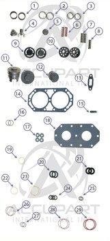 Cummins/Holset Twin Air Compressor - Head Kit + Unloader, ST676, 773