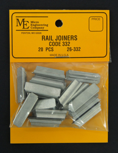 Metal Rail Joiners, G Code 332 Slip-on, Aluminum (20)