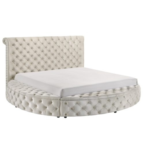 Brigitte Bed Frame Ivory - Casa Furniture, Inc.