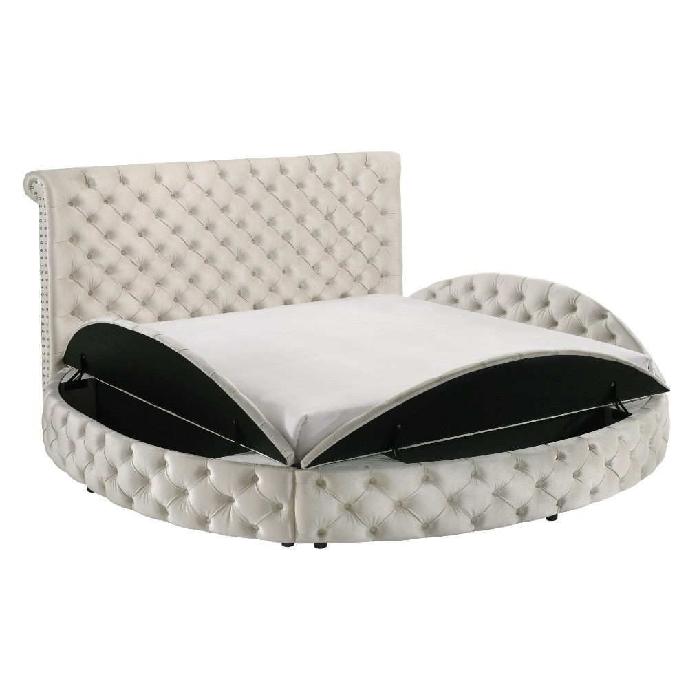 Brigitte Bed Frame Ivory - Casa Furniture, Inc.