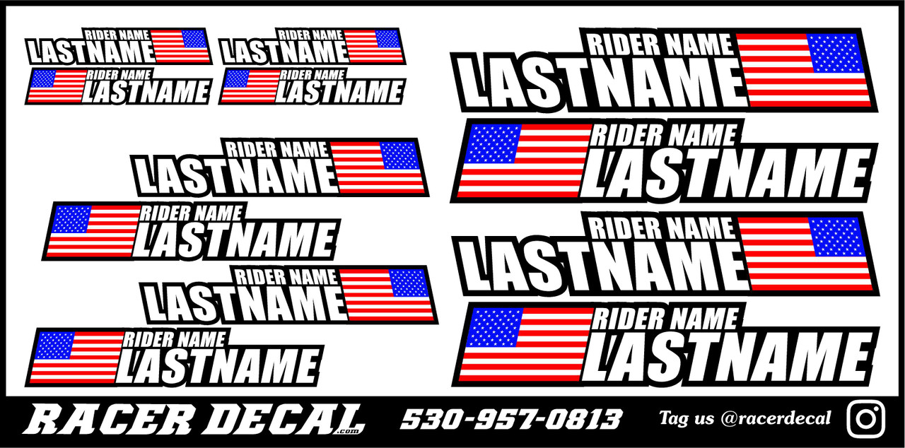 Name/Flag Stickers