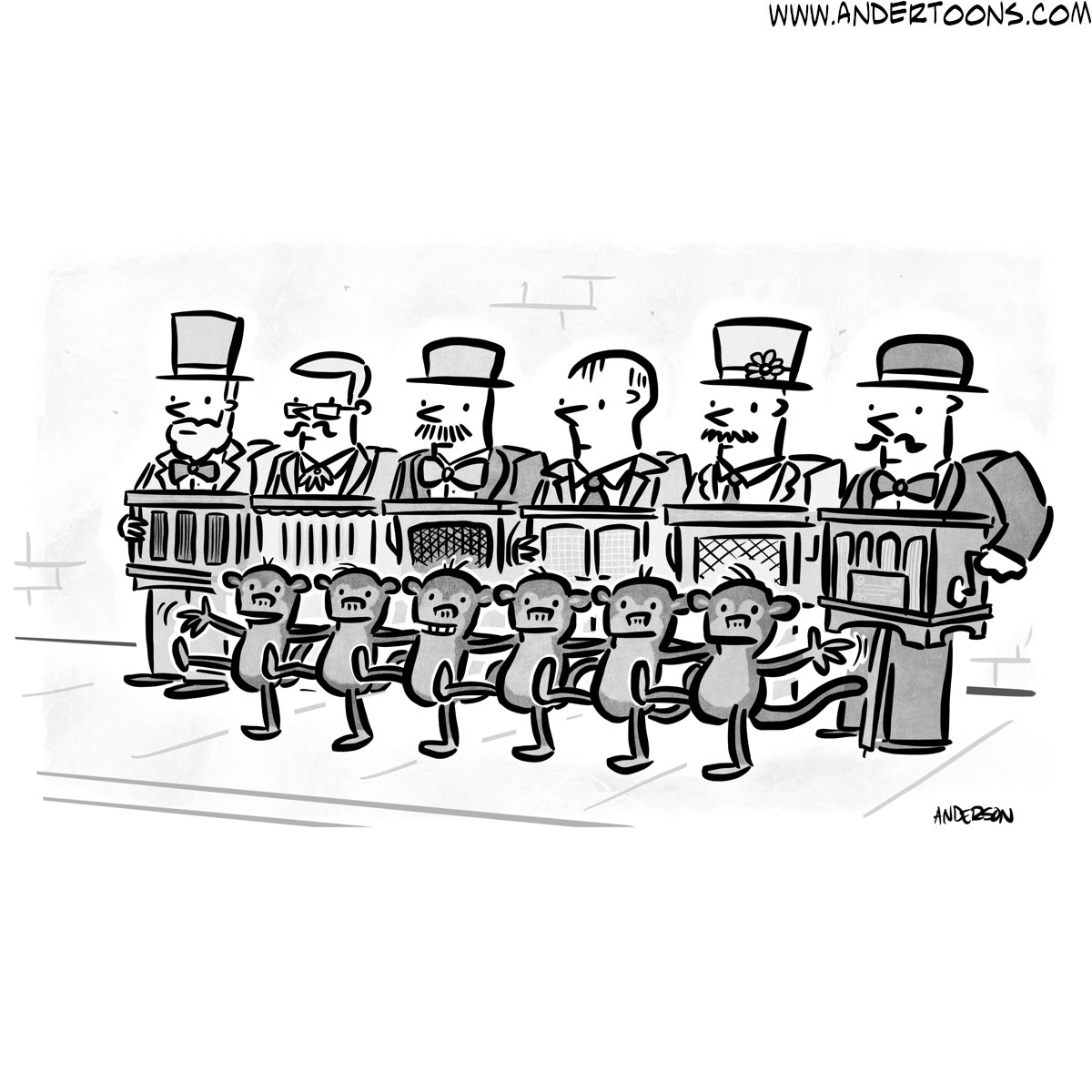 Monkey Cartoon #8892 - ANDERTOONS