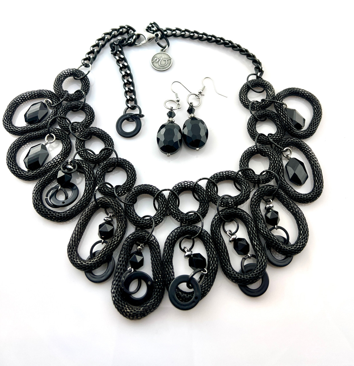 Midnight Essence Statement necklace set - Michele Maher Designs