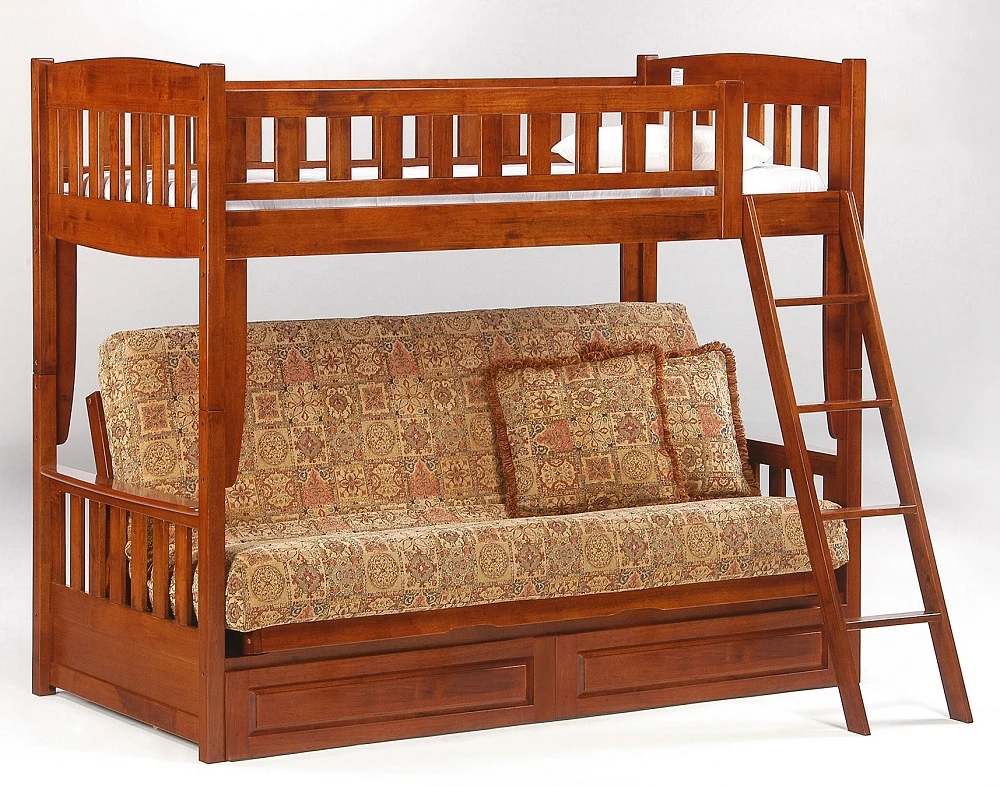 Futon Bunk Bed | Twin over Futon Bunk Bed | Wood Futon Bunk Bed