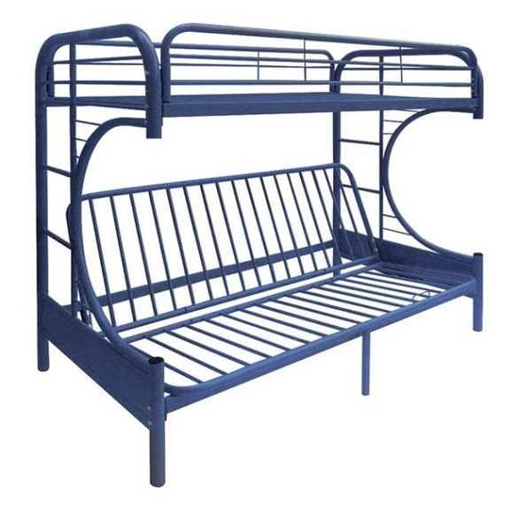 Cabot Black Twin XL over Queen Futon Bunk Bed