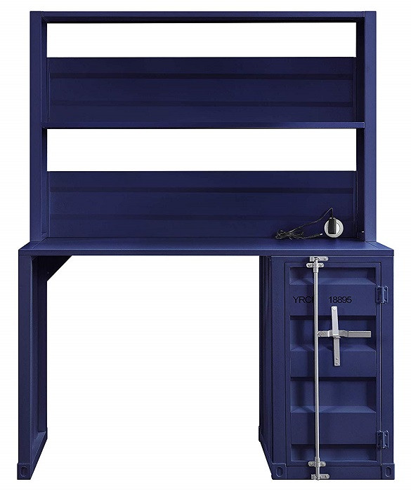 Shipping Container Blue Metal Desk