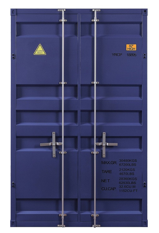 Shipping Container Blue Metal Bunk Beds