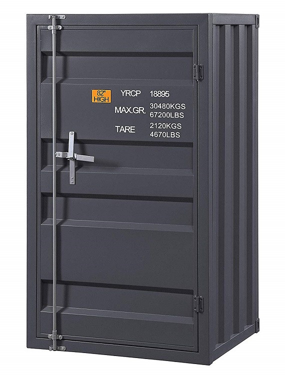 Shipping Container Gray Metal Chest