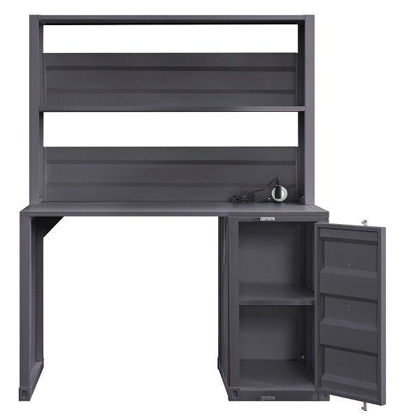 Shipping Container Gray Metal Desk