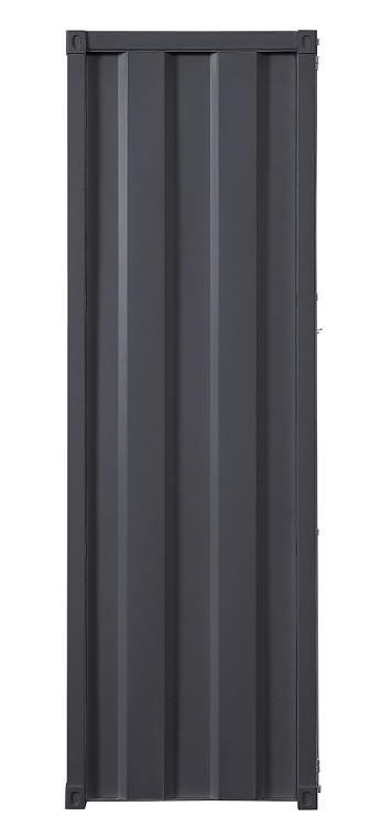 Shipping Container Gray Metal Wardrobe