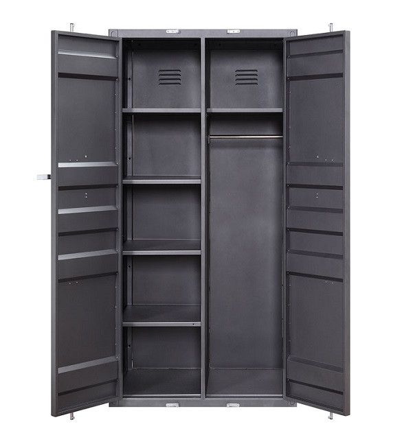 Shipping Container Gray Metal Storage Cabinet