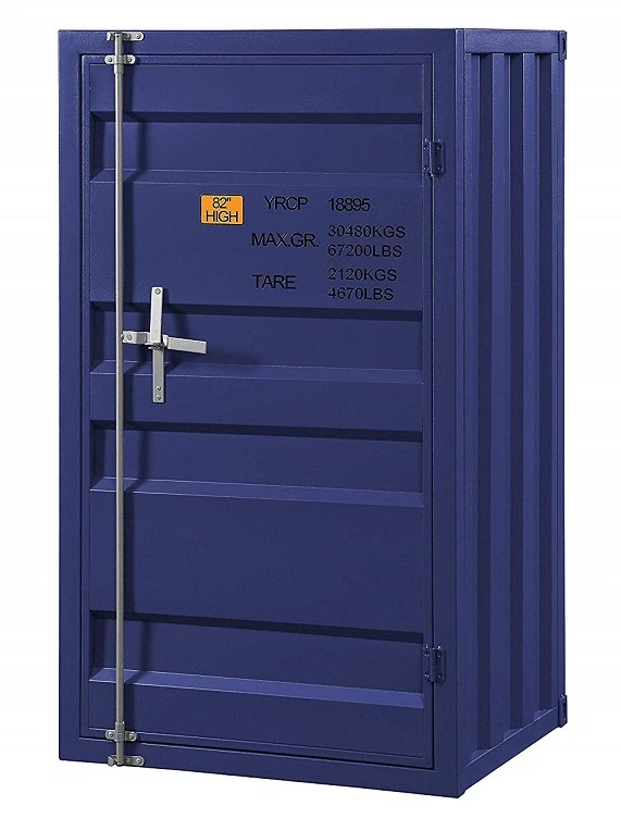 Shipping Container Blue Metal Wardrobe