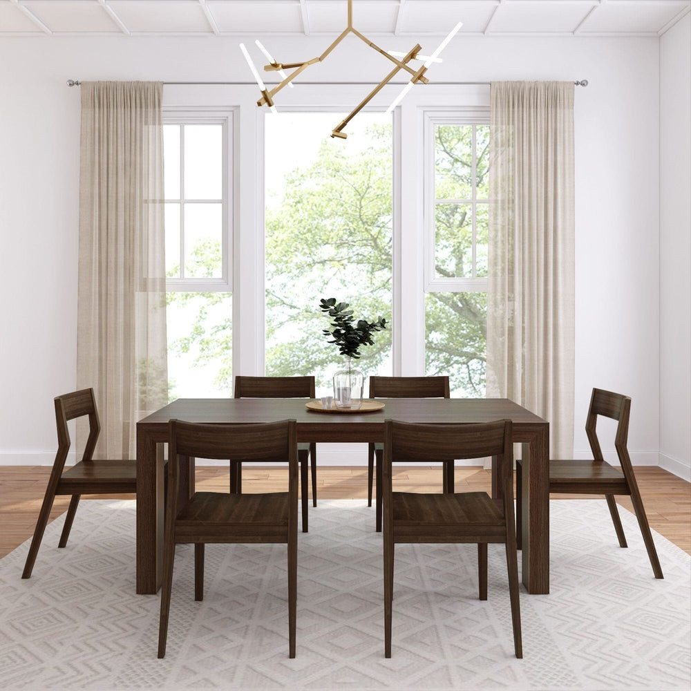 Rockport Distressed Walnut Dining Table Set