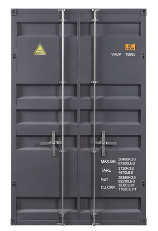 Shipping Container Gray Metal Bunk Beds