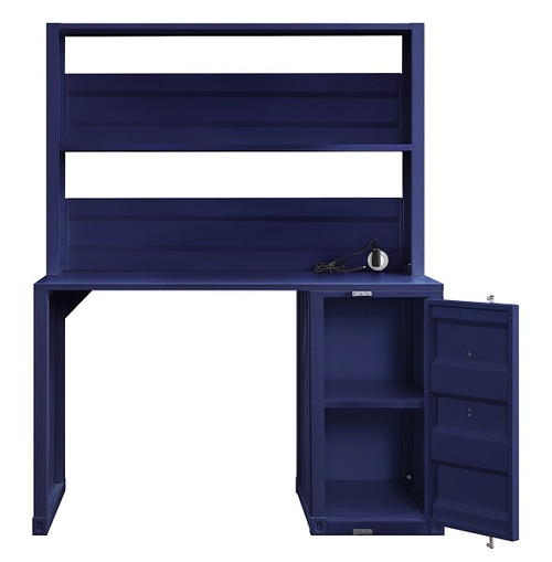Shipping Container Blue Metal Desk
