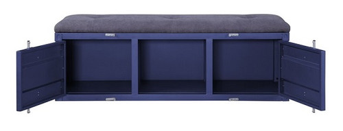 Shipping Container Blue Metal Bench