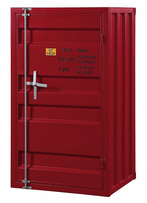 Shipping Container Red Metal Wardrobe