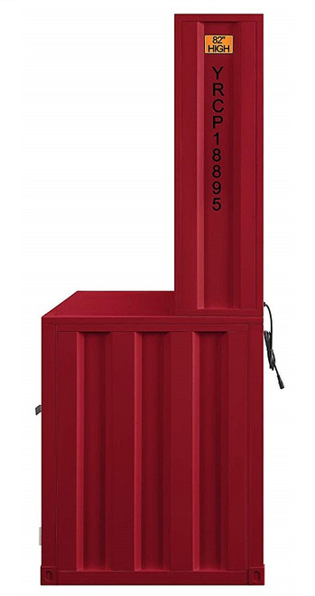 Shipping Container Red Metal Desk