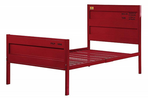 Shipping Container Red Metal Bed Frame