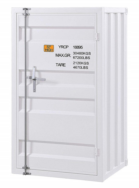 Shipping Container White Metal Storage Cabinet