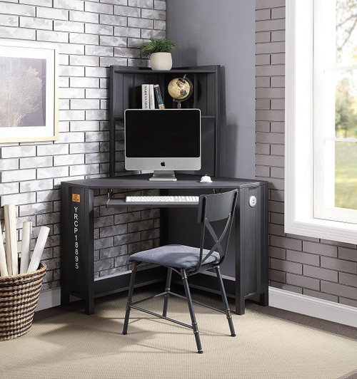 Shipping Container Gray Metal Writing Desk