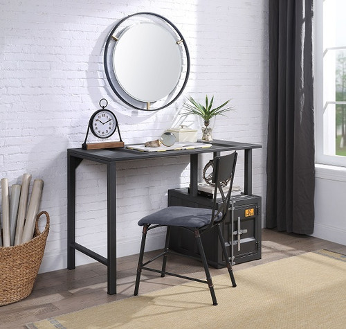 Shipping Container Gray Metal Writing Desk