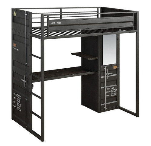 Shipping Container Blue Metal Desk