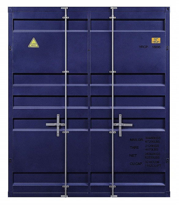 Shipping Container Blue Metal Bunk Beds