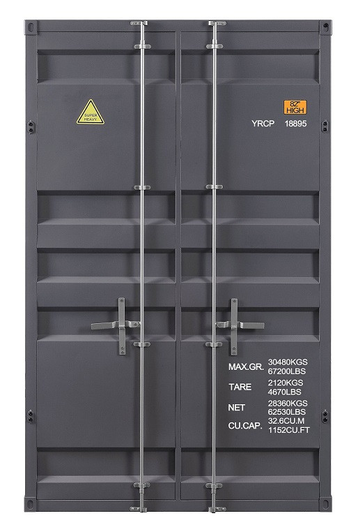 Shipping Container Gray Metal Bunk Beds