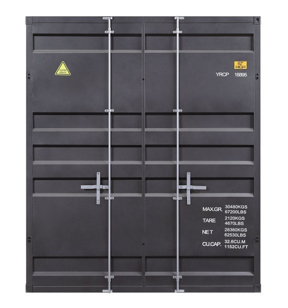 Shipping Container Gray Metal Bunk Beds