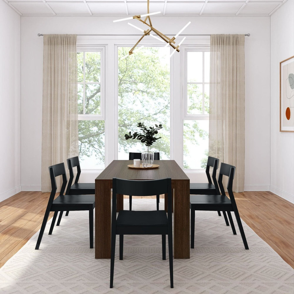 Rockport Distressed Walnut Dining Table Set