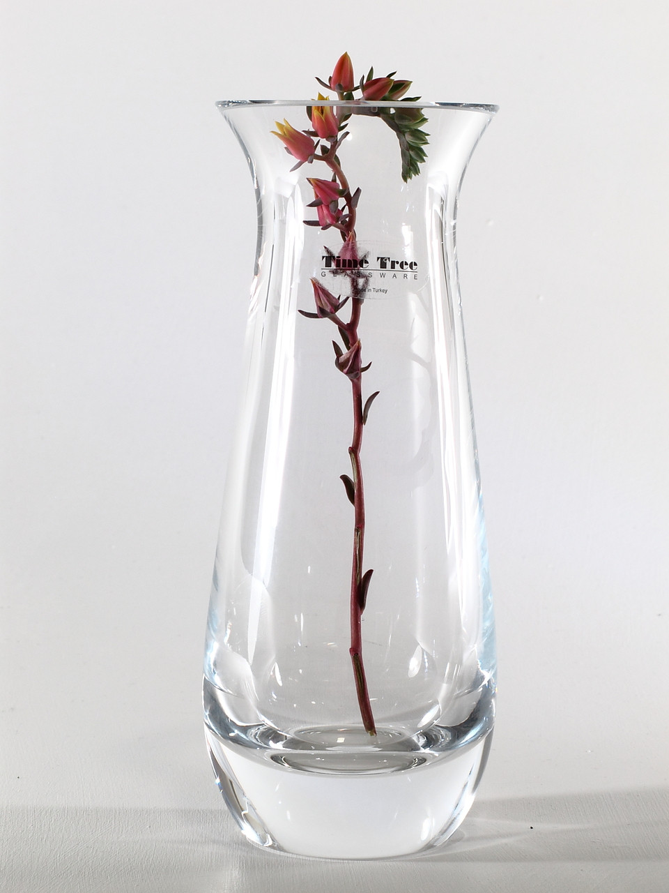 Time Tree Flared Turkish Glass Vase H20cm D8cm - panora