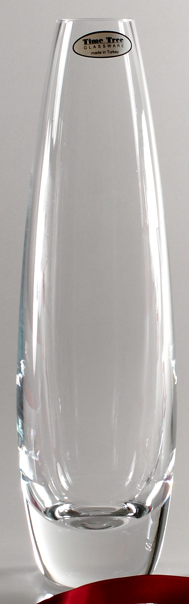 Time Tree Slim Egg Turkish Glass Bud Vase H30cm D9cm - panora