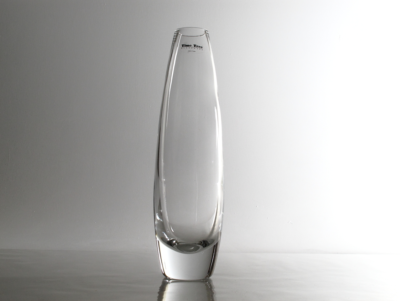 Time Tree Slim Egg Turkish Glass Bud Vase H30cm D9cm - panora