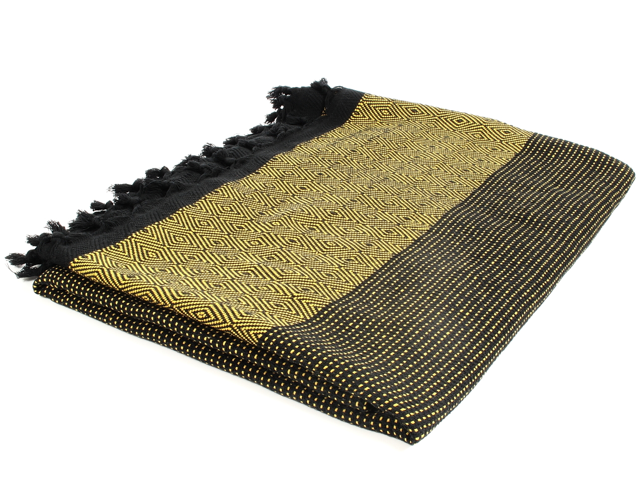 Diamond Double Throw, Blanket, Gold - panora