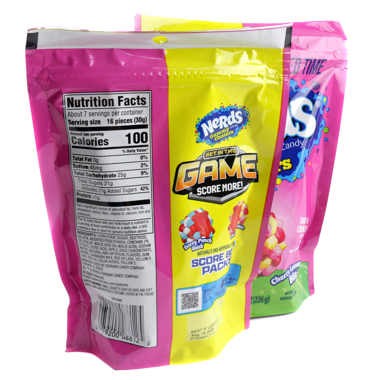 Nerds Gummy Clusters Cherry Lemonade Crunchy and Chewy Candy Treats