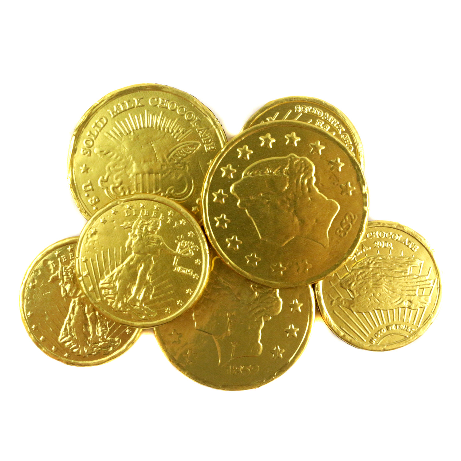 Assorted Chocolate Gold Coins Made with Rich Milk Chocolate