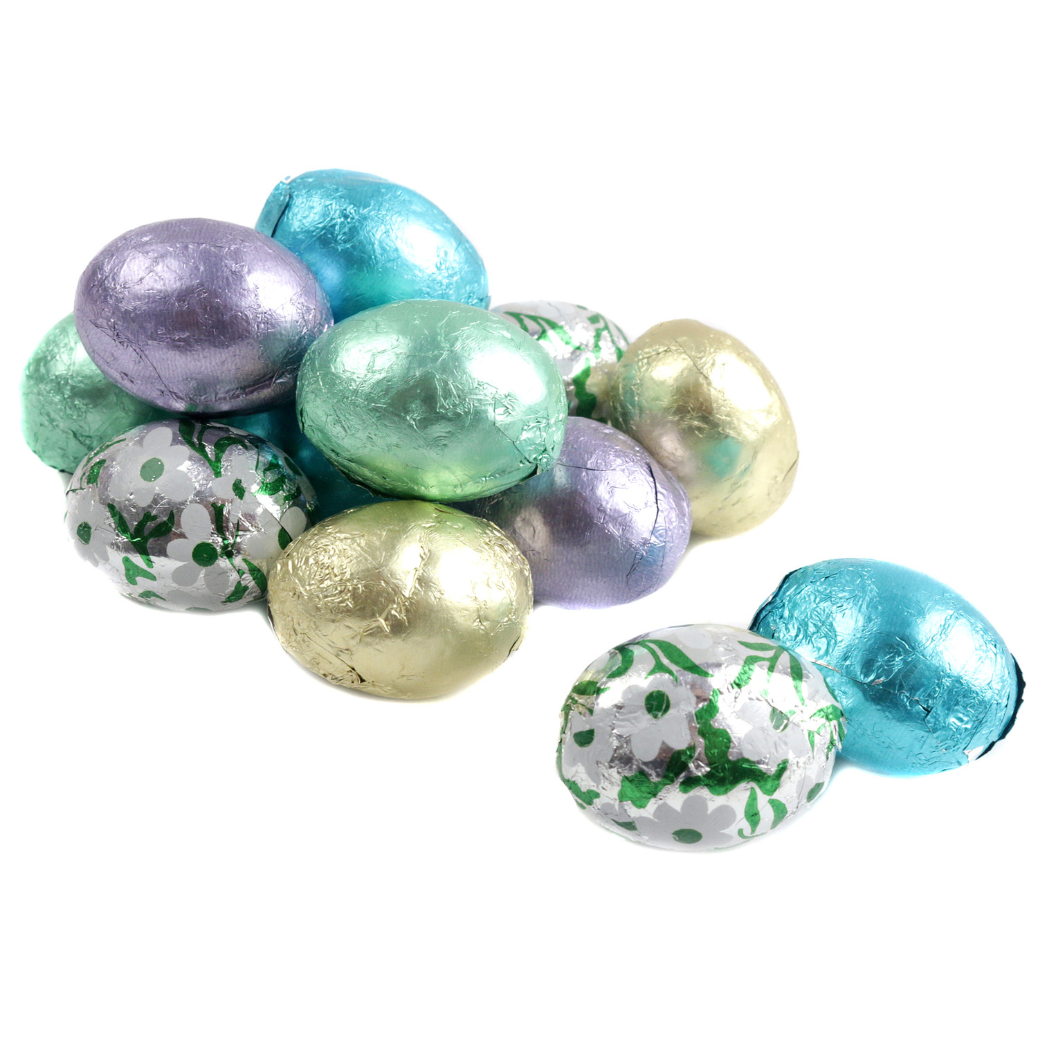 White Chocolate Easter Eggs Bulk Premium Foil Wrapped Candy