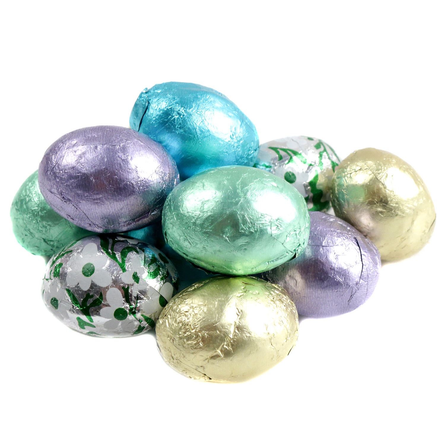 White Chocolate Easter Eggs Bulk Premium Foil Wrapped Candy
