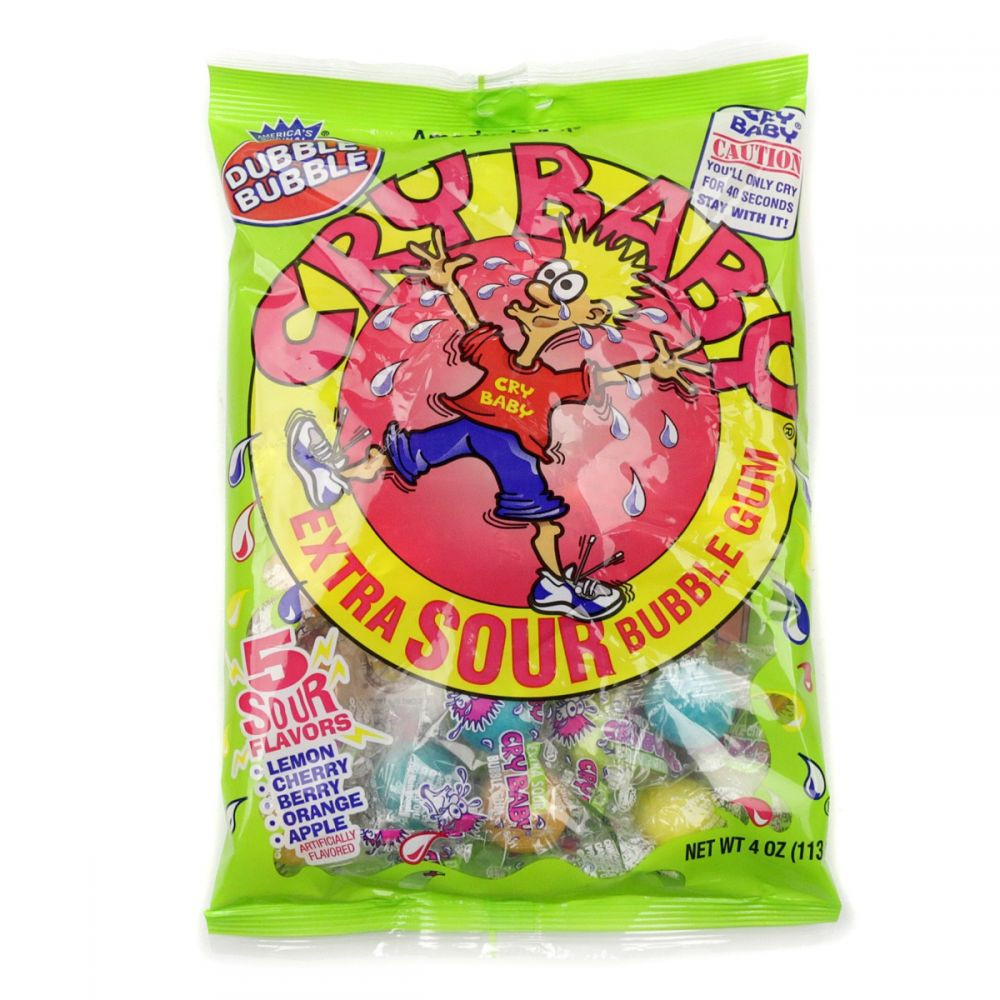 Cry Baby Extra Sour Wrapped Gumballs 6 Pack for Bulk Candy and ...