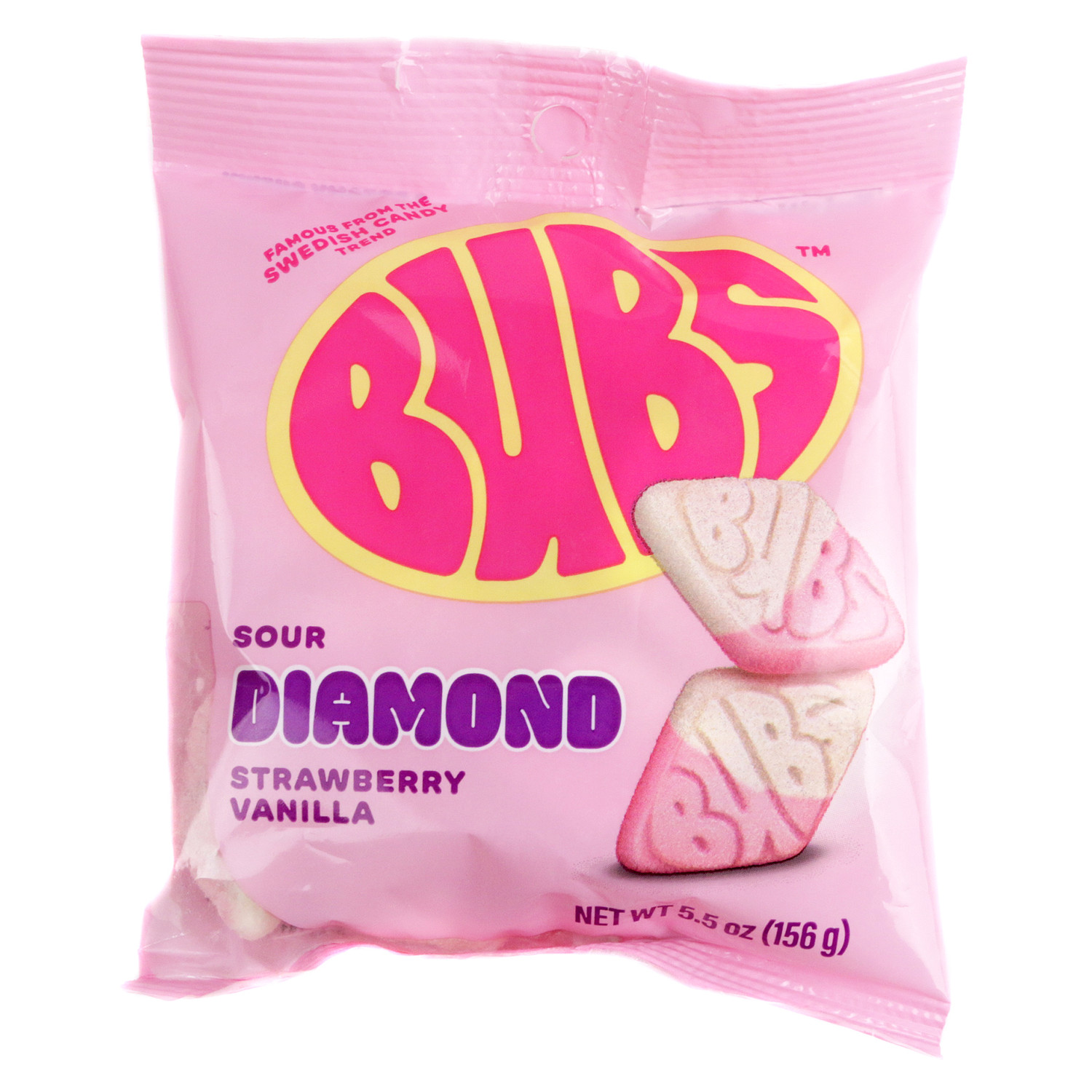 Bubs Sour Strawberry Vanilla 5.5oz Bag | Vegan Sour Gummy Candy